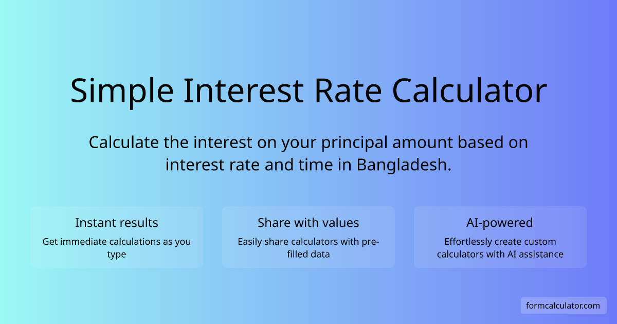 Simple Interest Rate Calculator - Form Calculator